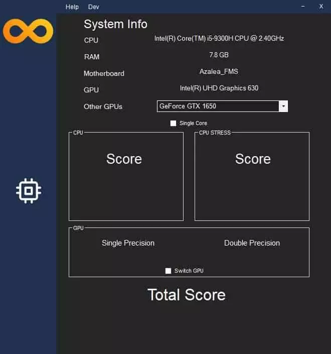 Interface ng InfinityBench