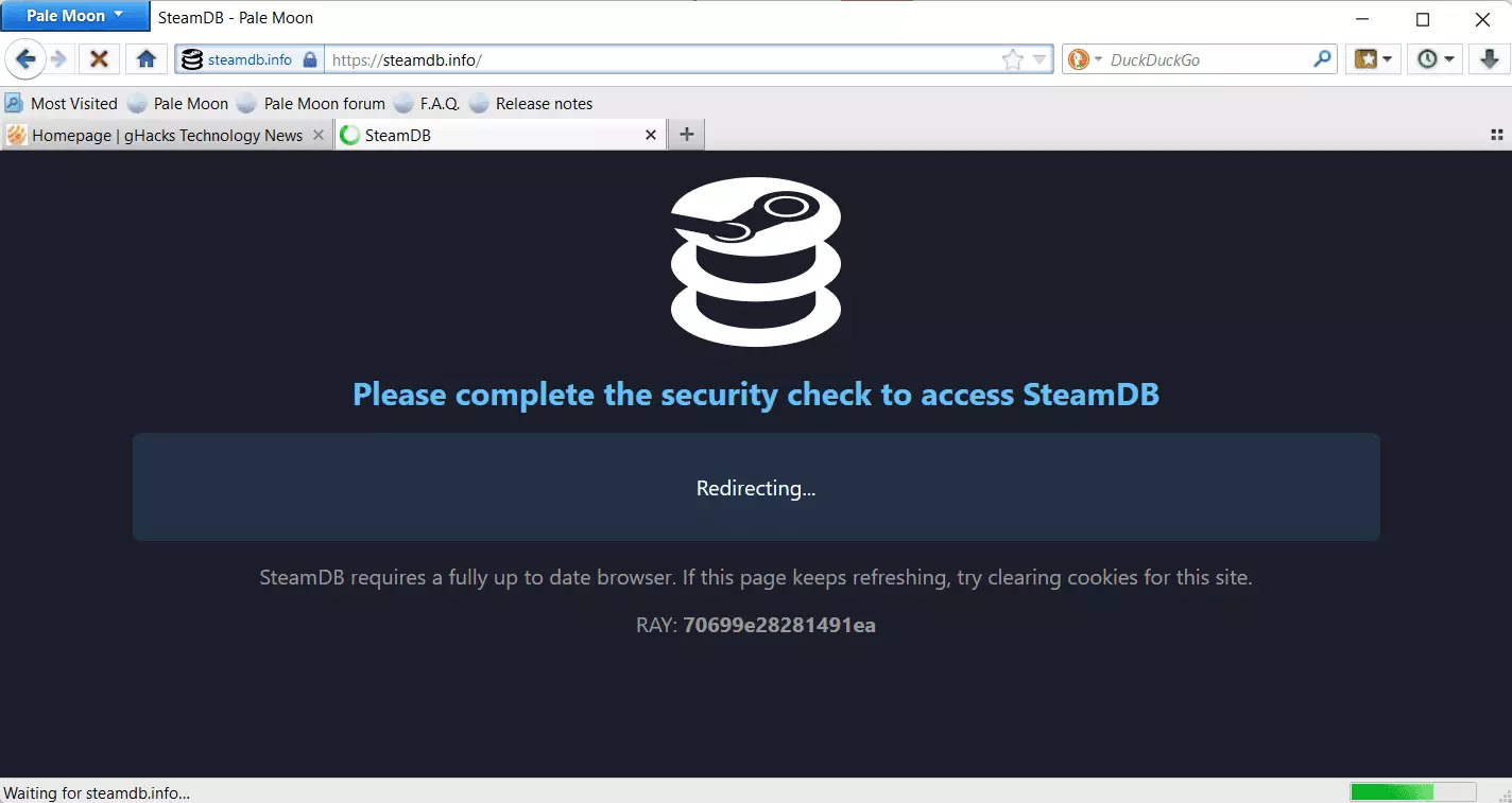 error de acceso a steamdb