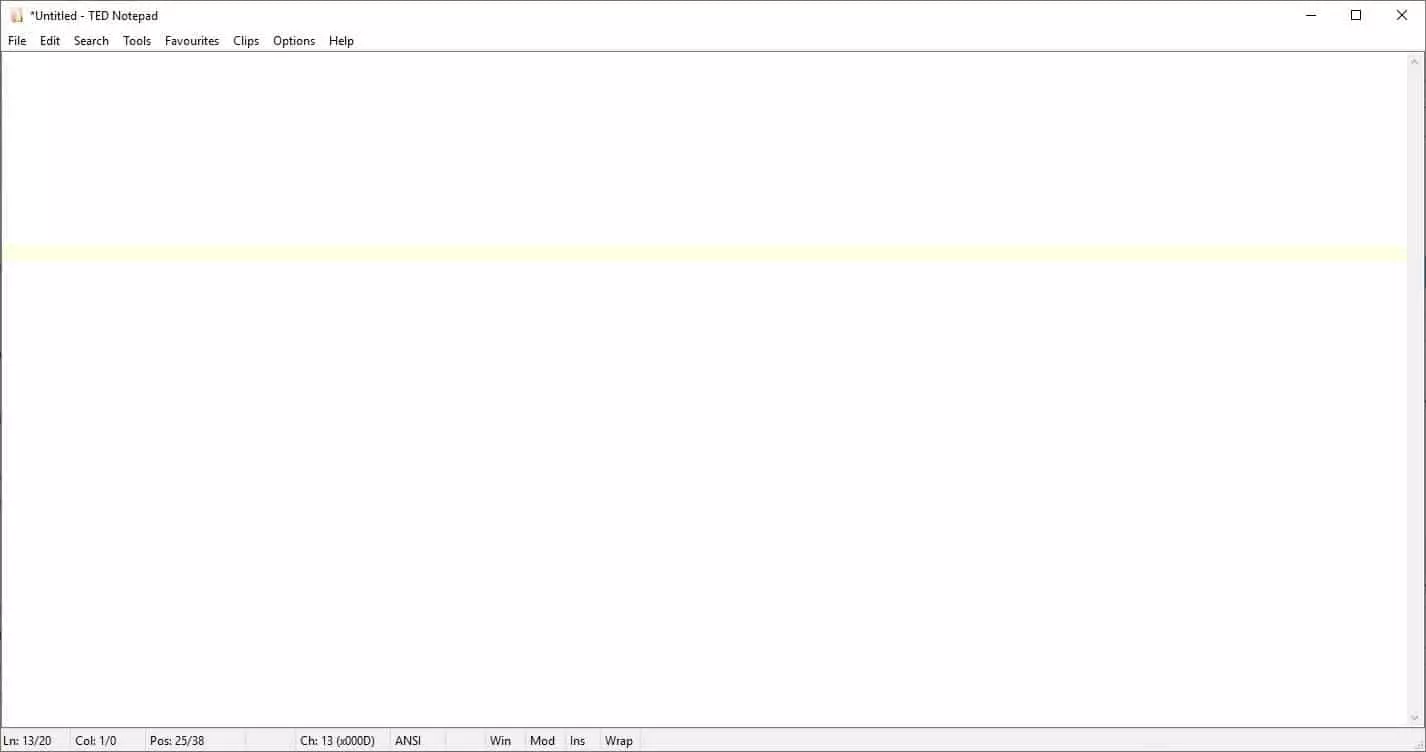 TED Notepad 是一個輕量級的文本編輯器，有很多有用的選項