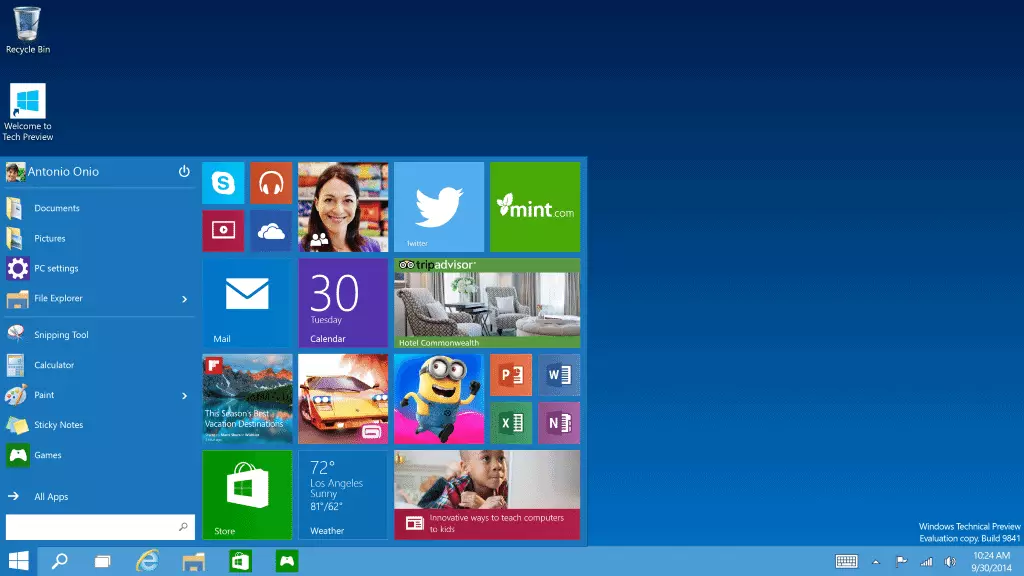 Windows 10 باشلاش تىزىملىكىنىڭ ئىقتىدارلىرى