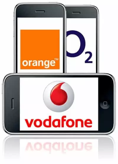 O2-Oranĝa-Vodafone-iPhones-kun-Emblemoj