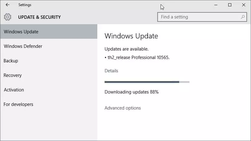 Windows 10 build 10565