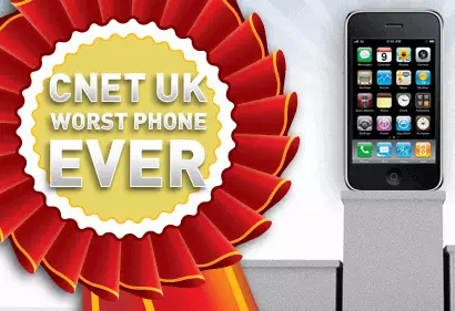 آئی فون کے لیے CNET UK کا بدترین فون ایوارڈ