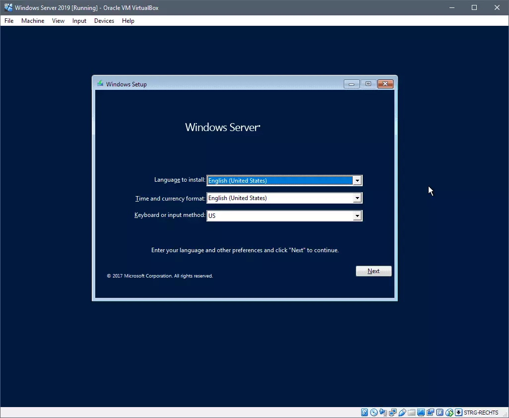 windows server 2019 önizləmə