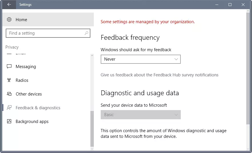 Windows 10 telemetry