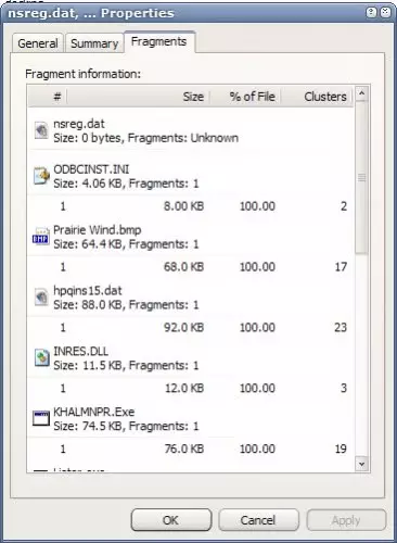 FragExt Defragmenting Software