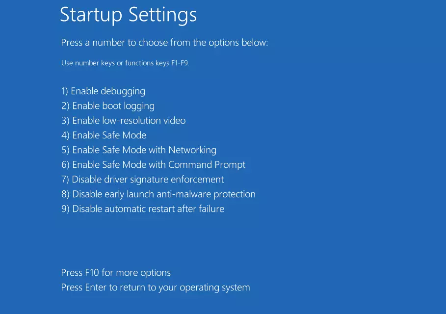 поставки за стартување безбедно подигање на Windows 10
