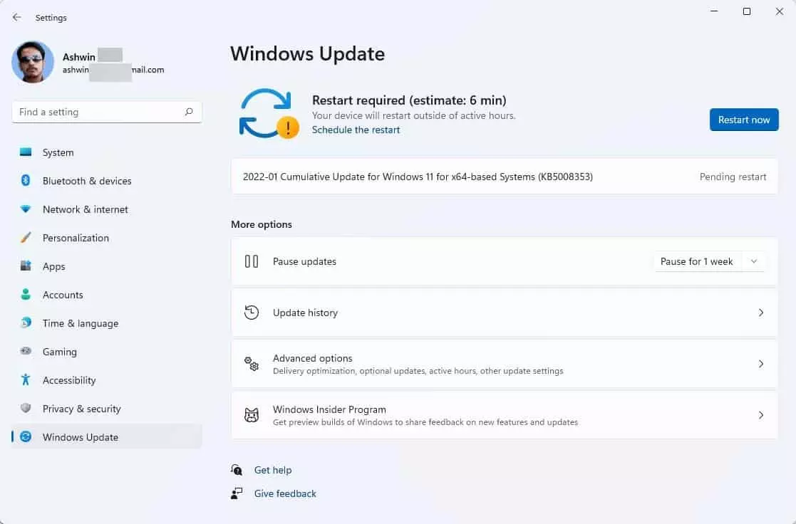 KB5008353-oppdatering for Windows 11 fikser File Explorer-forsinkelse