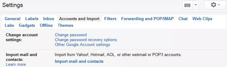 Gmail přidává možnost importu e-mailu pro poskytovatele e-mailu třetích stran 24609_1