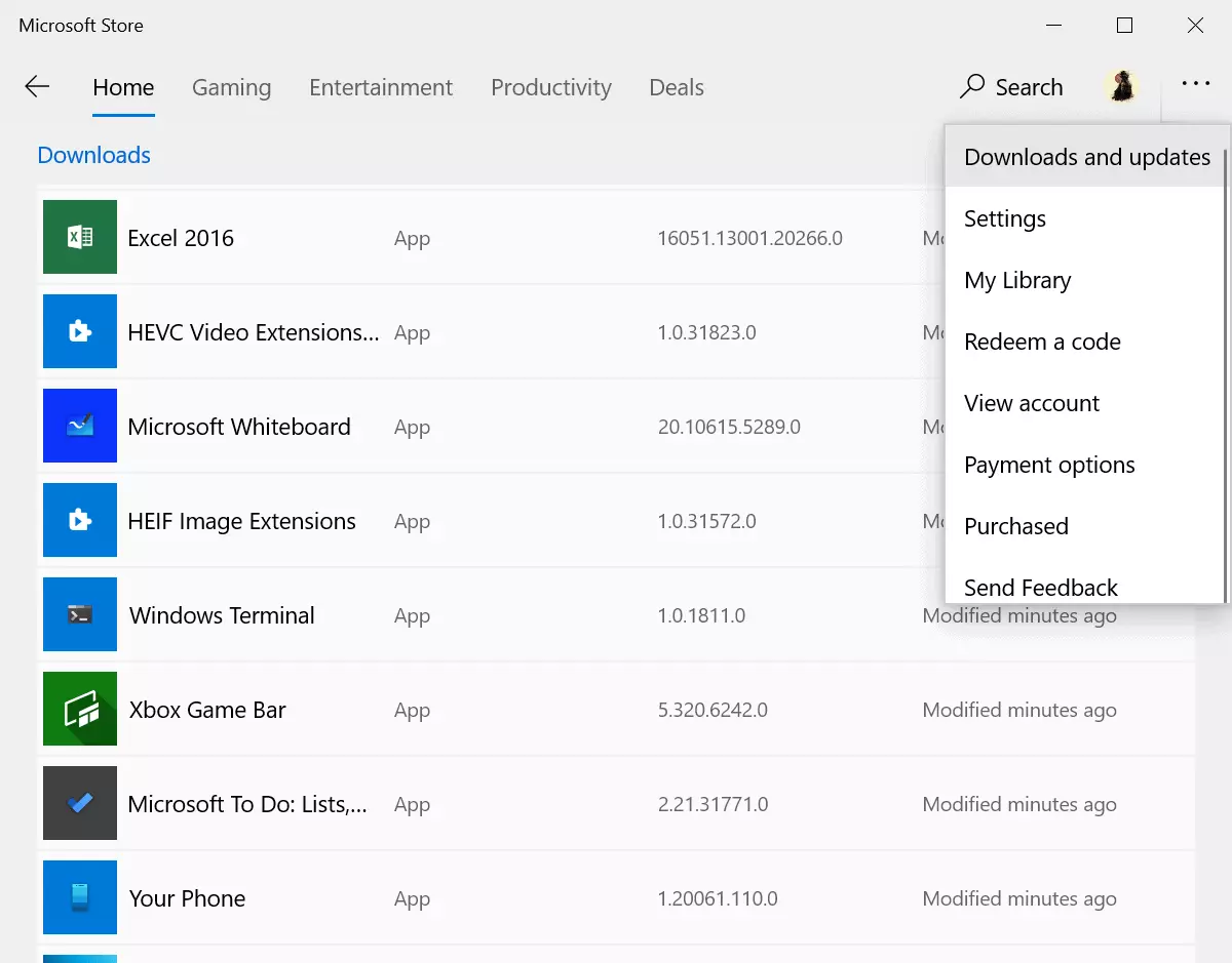 Microsoft Store Downloads Updates