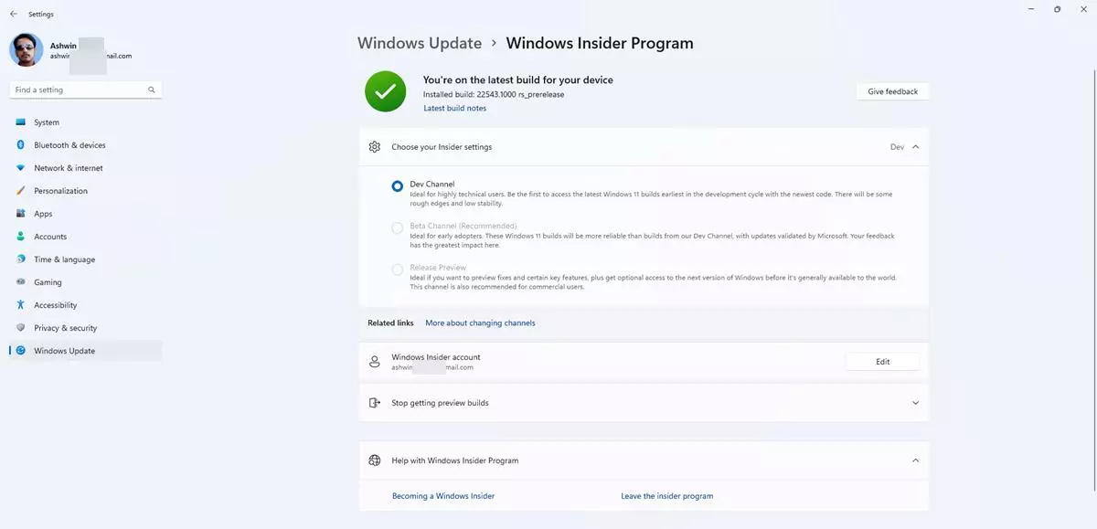 „Windows 11 Insiders“ netrukus galės tiesiogiai pereiti iš kūrėjo kanalo į beta kanalą