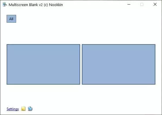 Multiscreen Blank, ekranı karartmak, karartmak veya yansıtmak için bir kaplama yerleştiren ücretsiz bir çoklu monitör aracıdır