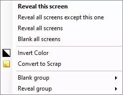 Multiscreen Blank - boş ekran menyusu