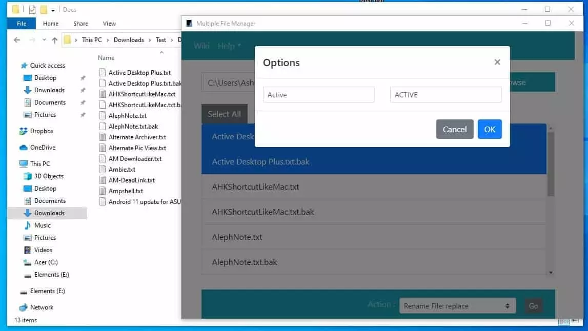 Multiple File Manager batch file sinthaninso mawu