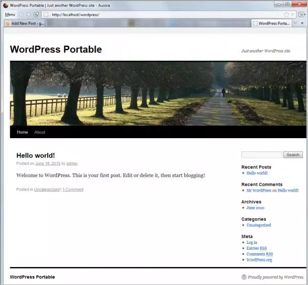 wordpress portátil