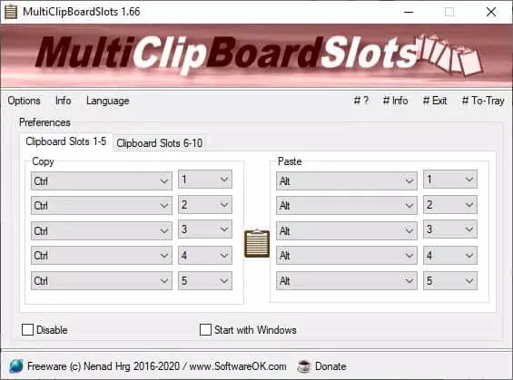 Bi karanîna MultiClipBoardSlots Clipboard-ê bi 10 hêlînên din re dirêj bikin