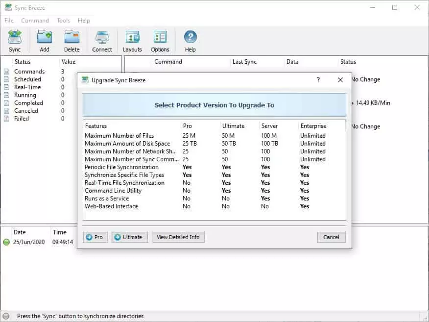 SyncBreeze free vs pro