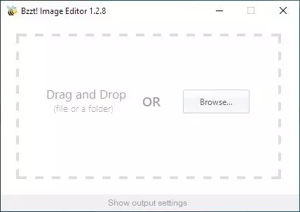 Bzzt! Image Editor הוא תוכנה חינמית לשינוי גודל תמונה והמרה