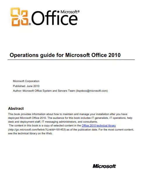 Microsoft Office 2010rako operazio gida