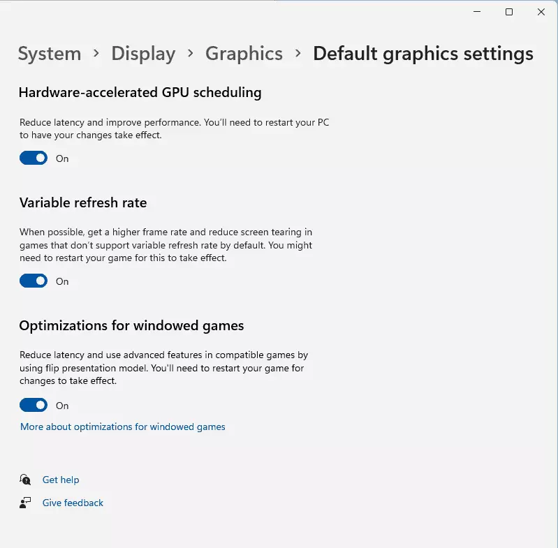 Ipinakilala ng Microsoft ang mga pag-optimize para sa mga naka-window na laro sa Windows 11