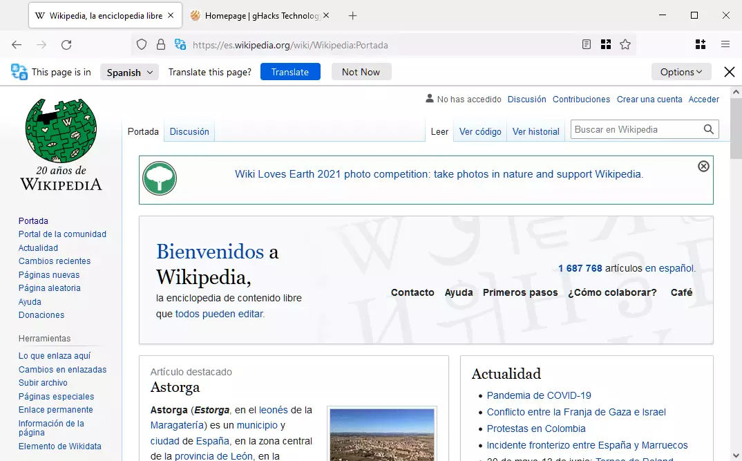 wbudowane tłumaczenia firefox