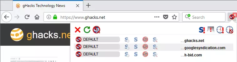 noscript انٹرفیس