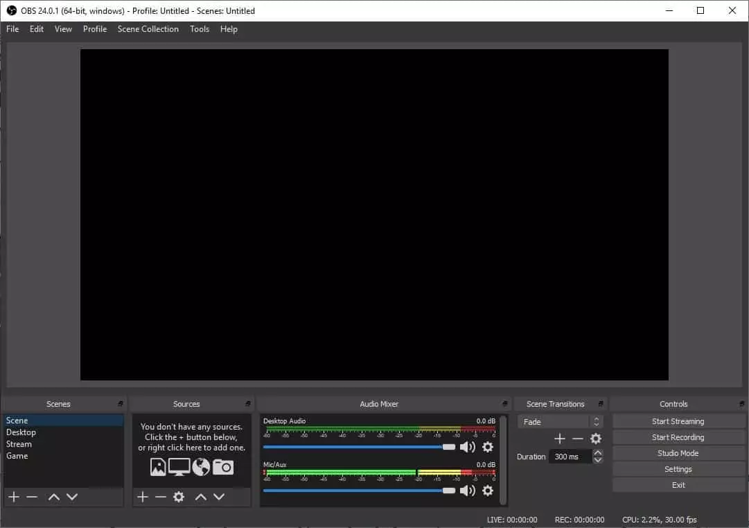 OBS Studio is 'n oopbron-video-opnemer en -stroomtoepassing vir Windows, Linux en macOS 25216_1