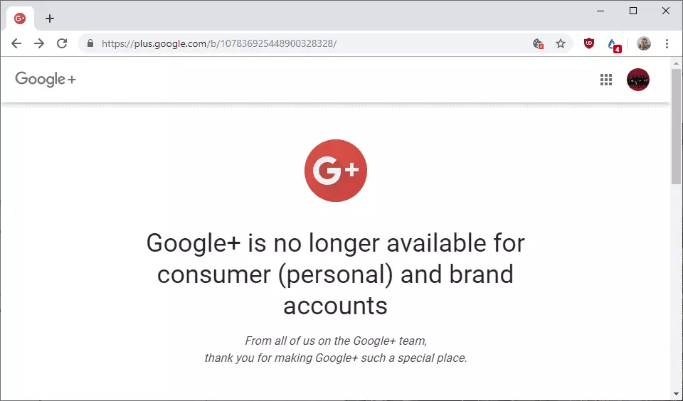Google+ Shutdown Timeline สำหรับผู้บริโภค 25242_1