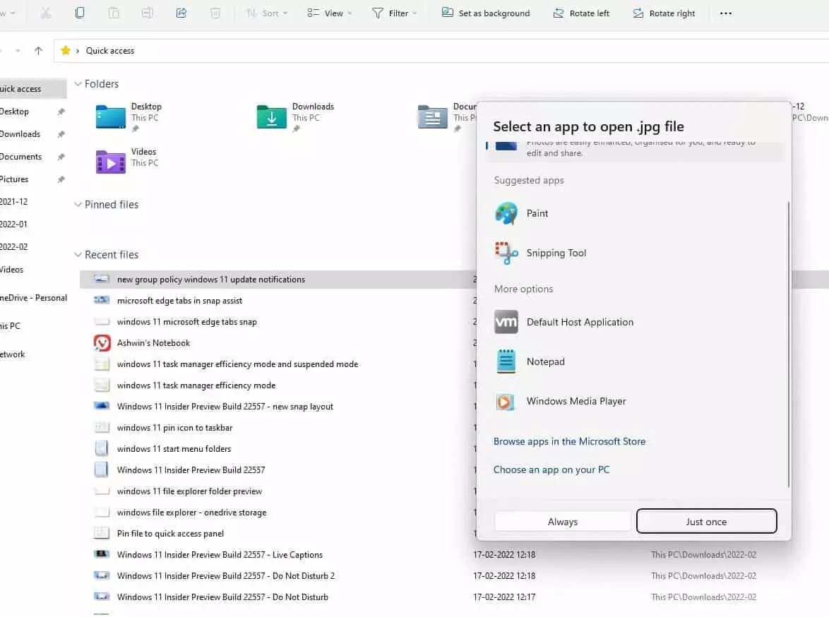 Windows 11 Build 22567 menghadirkan pembukaan baru dengan gaya dialog