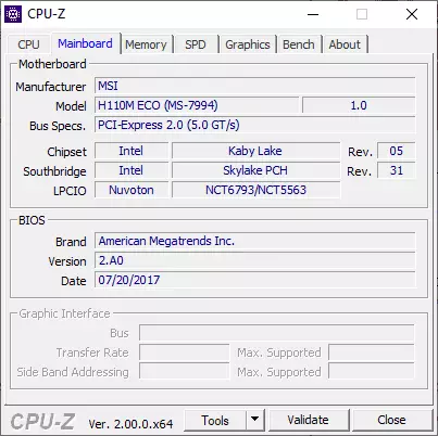 Хардверската алатка за известување CPU-Z 2.00 е излезена 25253_2