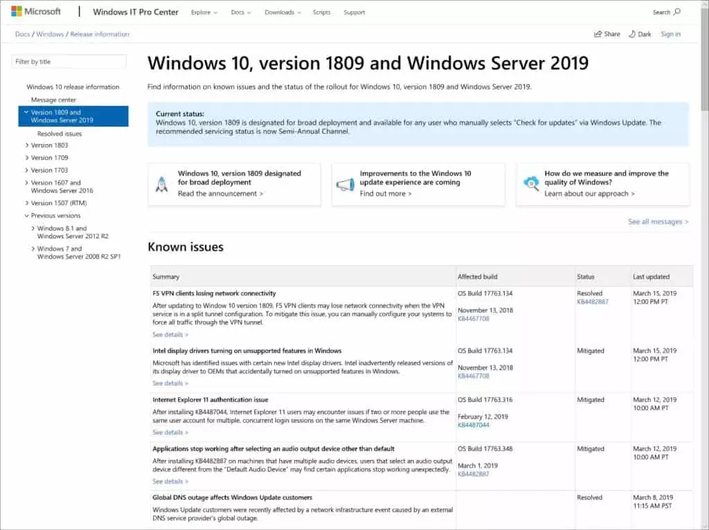 Windows 10 మే 2019 నవీకరణ ప్రకటించబడింది మరియు ప్రధాన నవీకరణ మార్పులు 25283_2