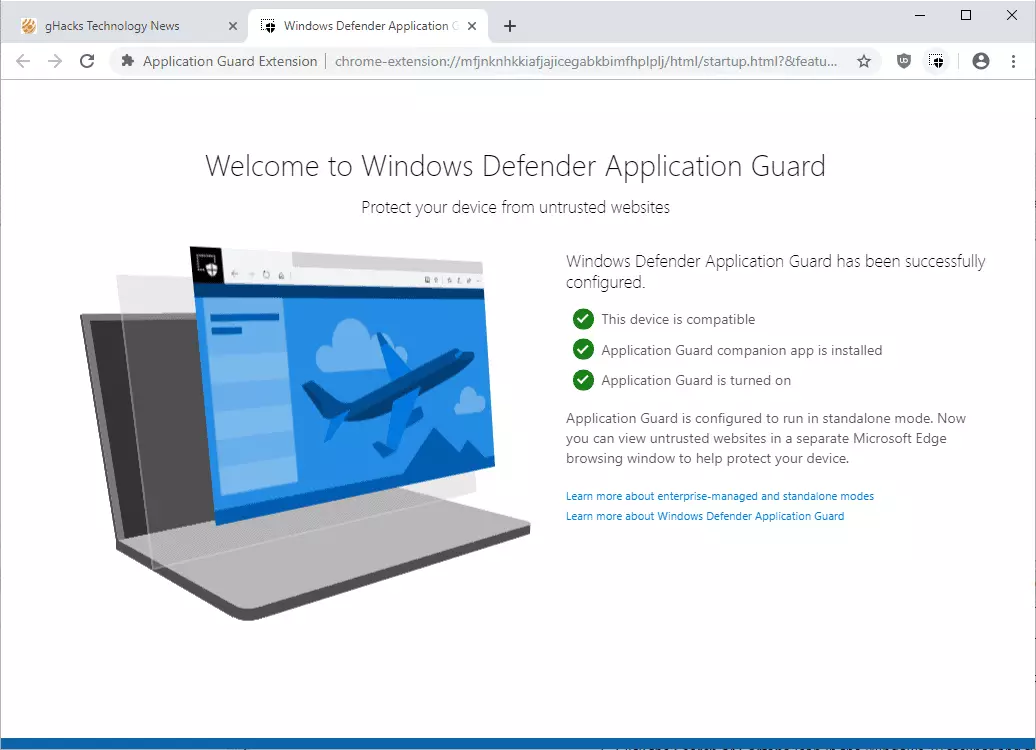 Windows Defender forrit guard viðbót