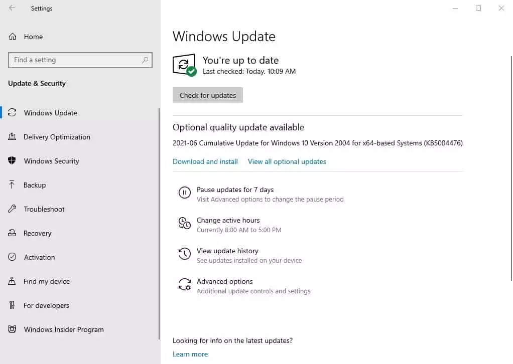 KB5004476 update reparearret problemen mei de Xbox Game Pass-app