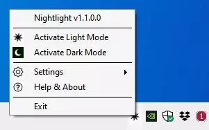 Interface ng nightlight