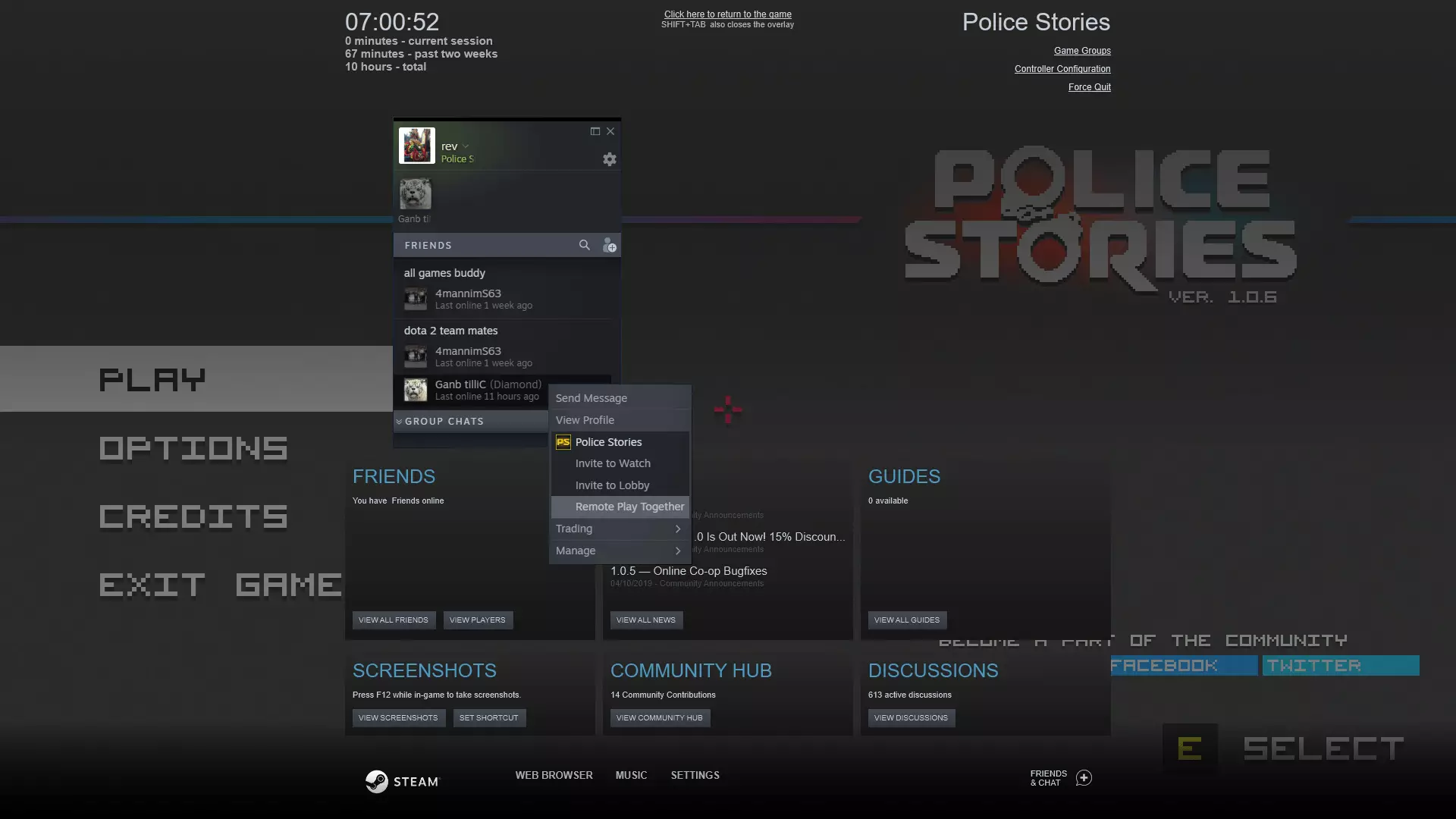 Steam daljinsko igranje poziva igrače