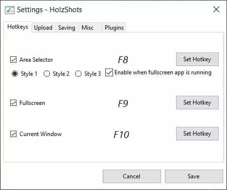 Aqbad screenshots billi tuża hotkeys u editjahom b'HolzShots