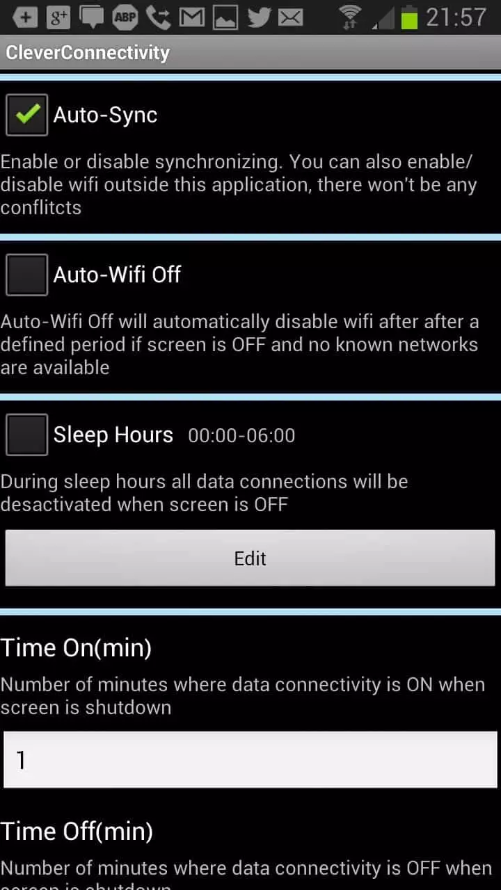 Clever Connectivity per Android ti aiuta a risparmiare energia