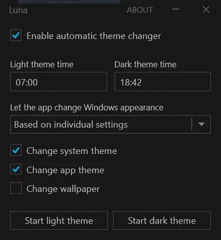 Luna Dark Theme