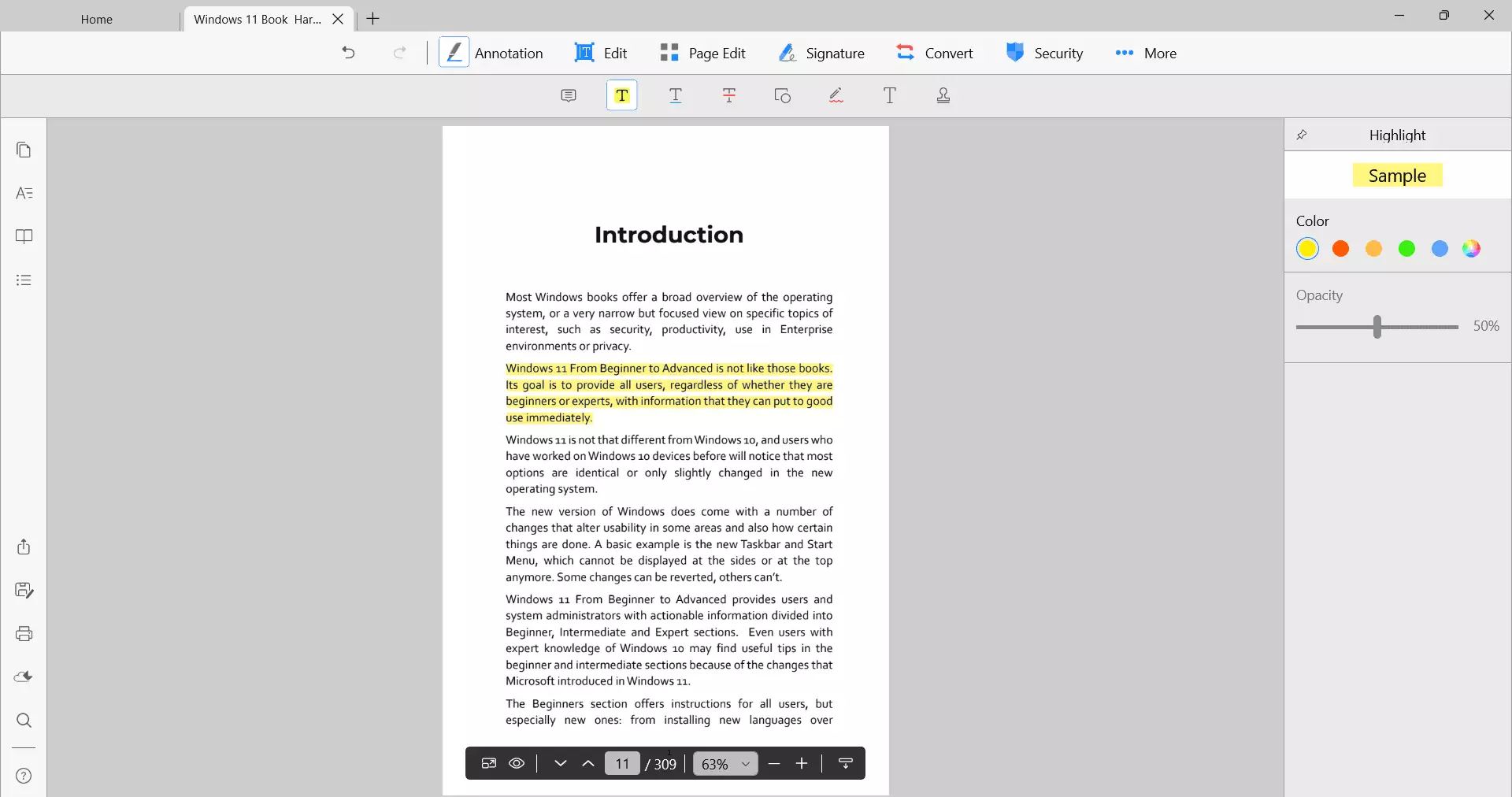 pdf lasītāja rediģēšanas opcijas