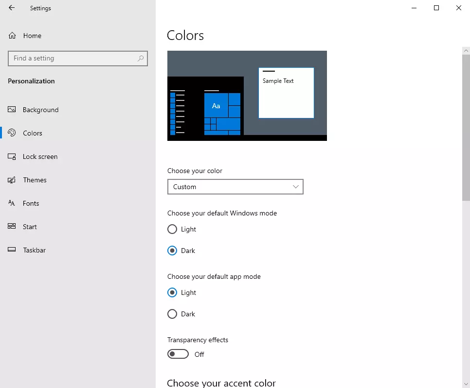 windows 10 transparency cuam tshuam