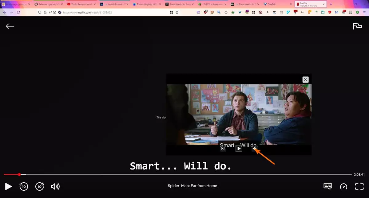 Gipakita karon sa Firefox ang mga subtitle para sa mga video sa Picture-in-Picture mode sa Nightly channel