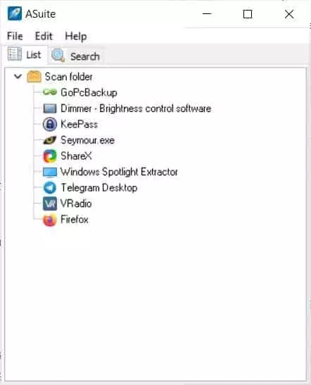 Lista de suites