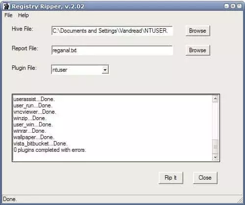 Registry Analyzer