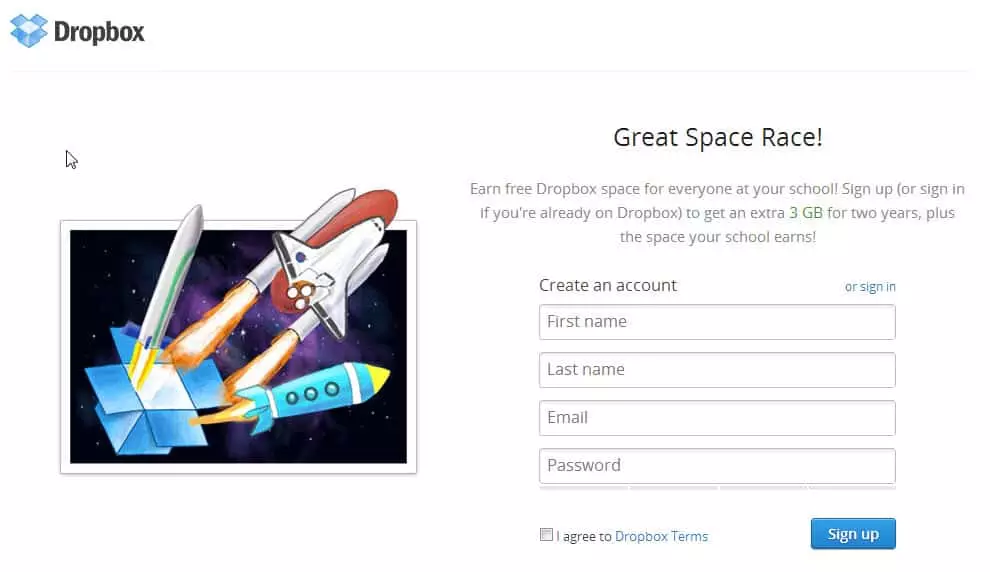 Dropbox Space Race: Tot 25 Gigagrepe ekstra spasie