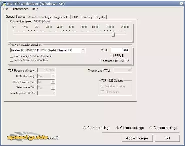 TCP Optimizer