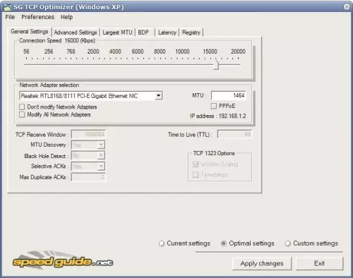 tcp optimizer