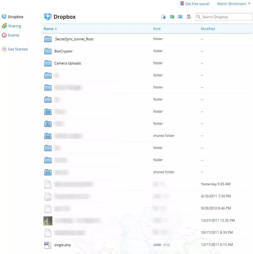 Dropbox Experimental Client bijgewerkt, nieuwe webinterface