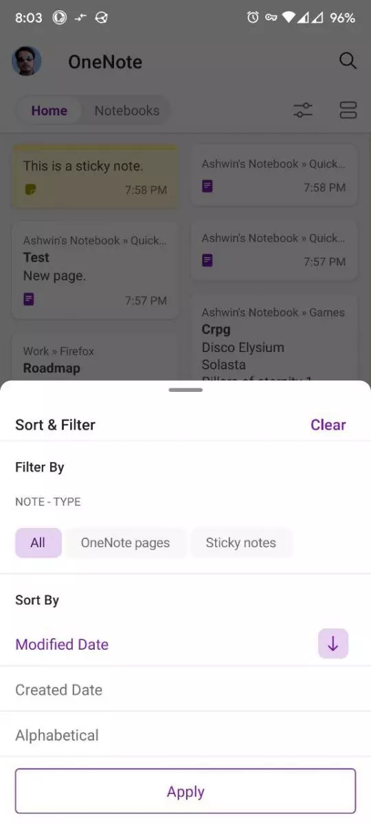 Microsoft OneNote fir Android