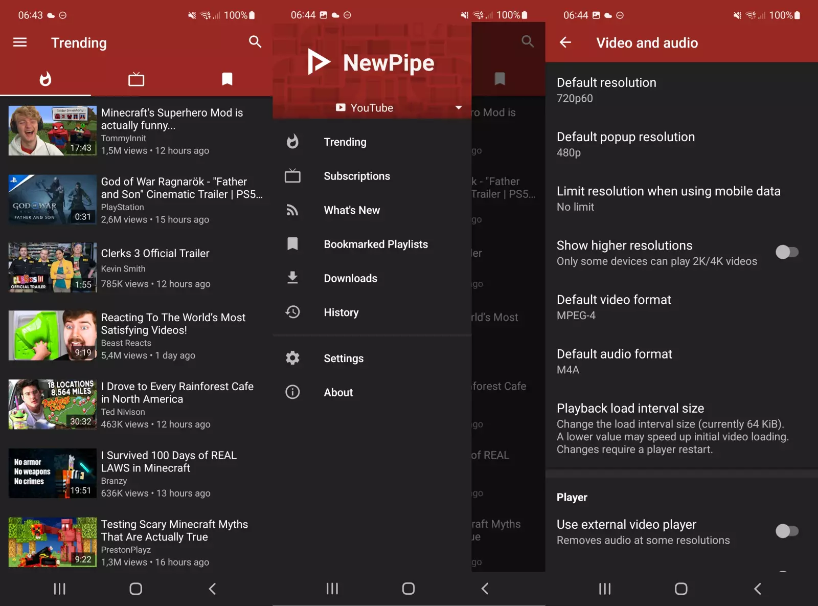 Vydána obrovská aktualizace pro Android YouTube klienta třetí strany, NewPipe