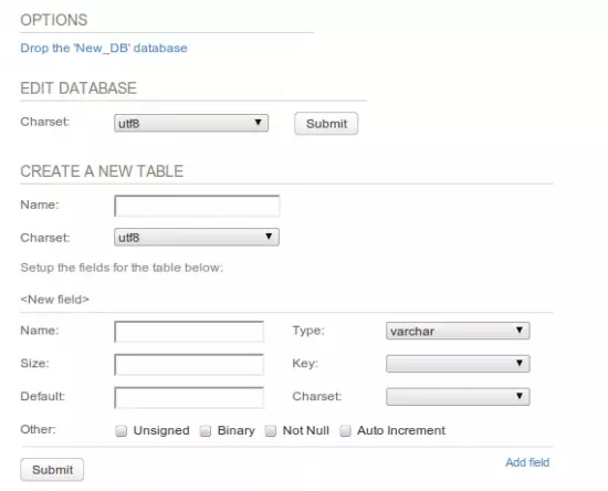 MySQL administrazio oso sinplea SQL Buddy-rekin 2706_2